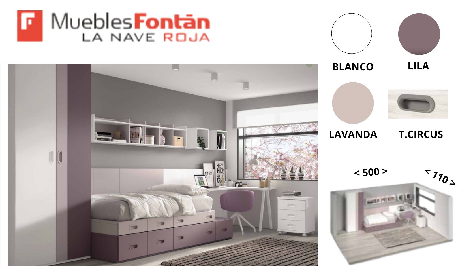 DORMITORIO JUVENIL (camas modulares) | Muebles Fontán
